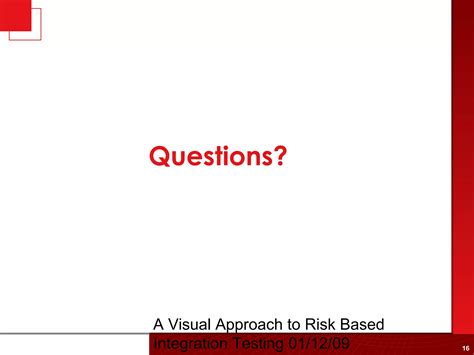 Neil Pandit A Visual Approach To Risk Based Integration Testing Ppt