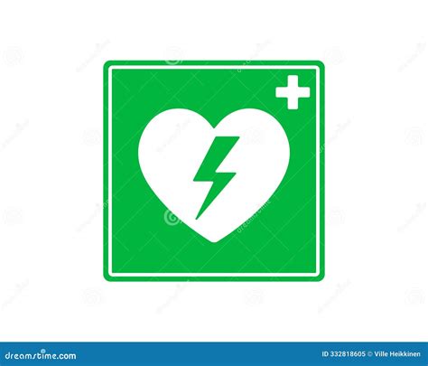 Aed Emergency Defibrillator Icon Sign Symbol Stock Illustration