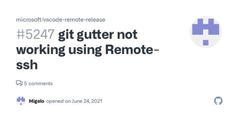 Git Gutter Not Working Using Remote Ssh · Issue 5247 · Microsoft