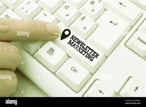 Handwriting Text Newsletter Marketing Business Idea Act Of Sending A