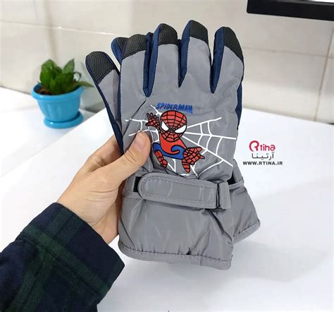 خرید دستکش برف بازی بچه گانه پسر طرح مرد عنکبوتی