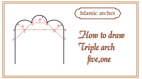 Draw Islamic Arch Triple Arch Five One Youtube