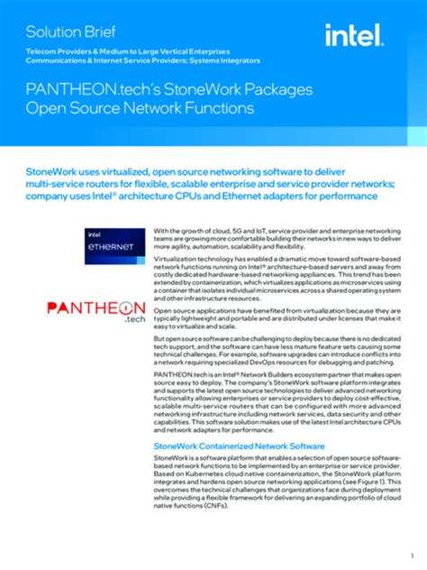 pantheon tech s stonework packages open source network functions