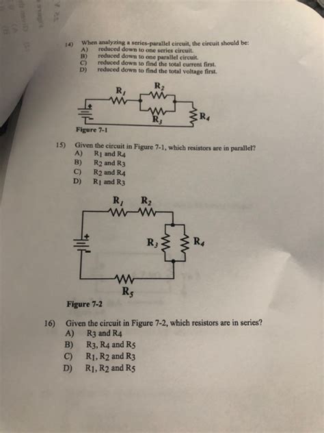 Solved When Analyzing A Series Parallel Circuit The Circuit