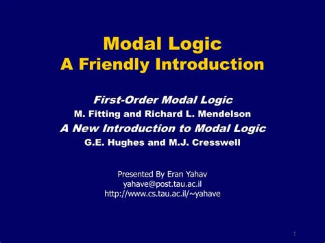 Ppt Modal Logic A Friendly Introduction Powerpoint Presentation Free