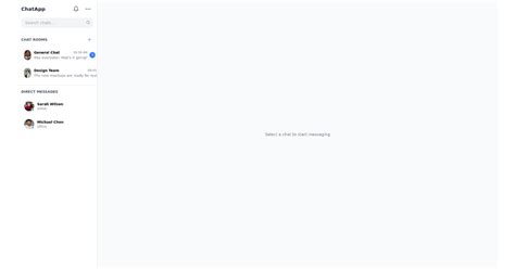 Chat App Free React Tailwind Component