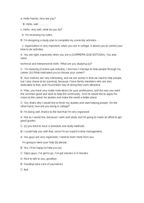 AC S Week Task Assignment Talking About What I Am Studying TA A Hello Friends