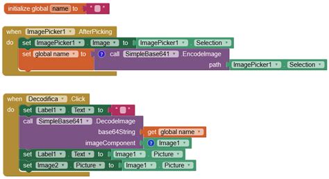 convert image to base64 and vice versa extensions mit app inventor