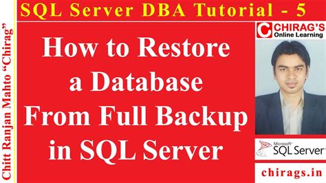 How To Restore A Database From Full Backup In Sql Server Sqlserver Restore Backup Sqldba