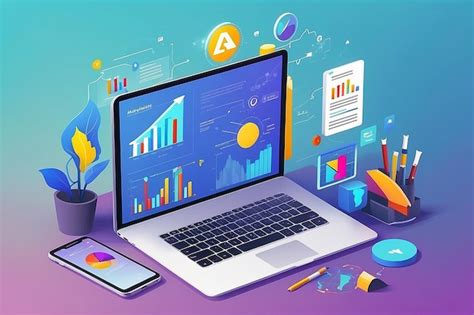 Premium Ai Image Seo Analytics Concept Illustration