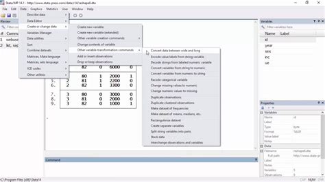Reshape Stata Fecolho