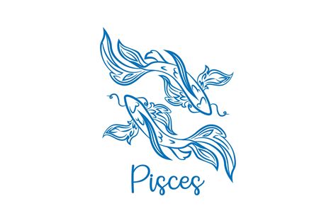 Zodiac Sign Pisces Svg Cut File By Creative Fabrica Crafts · Creative Fabrica
