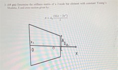 Solved Pts Determine The Stiffness Matrix Of A Chegg
