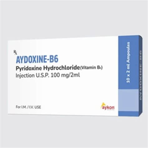 100mg Aydoxine B6 Pyridoxine Hydrochloride Injection At ₹ 1550 Vial Vitamin B12 Injection In