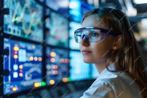 Woman Engineer Monitors Power Plant Safety From Control Room Concept Industrial Safety Power