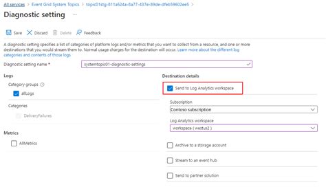 Azure 事件网格 为事件网格资源启用诊断日志 Azure Event Grid Microsoft Learn