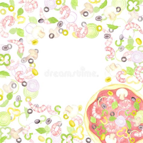 Pizza Border Clipart Stock Vector Illustration Of Food 372683887