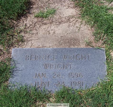 Harriet Bernice Wright Wright 1896 1981 Find A Grave Memorial