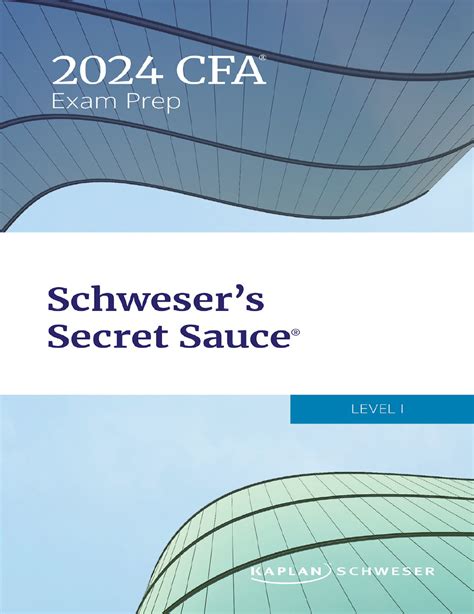 Pdf Cfa 2024 Level 1 Schwesers Secret Sauce Cfa Exam Prep Shop Ngoại Ngữ Học Các Ngoại