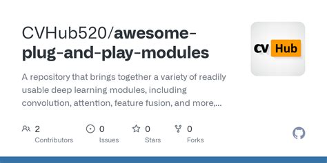 Github Cvhub520awesome Plug And Play Modules A Repository That