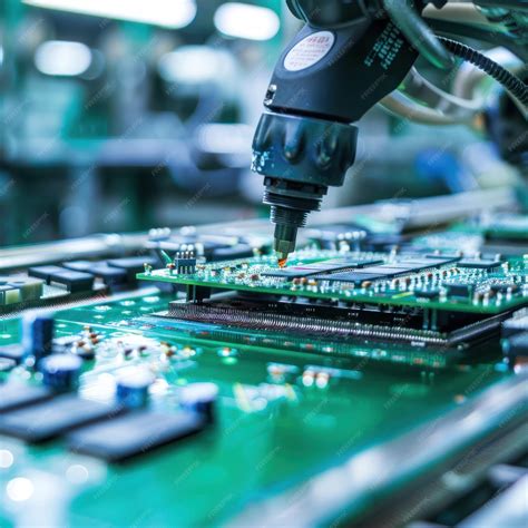 Automated Circuit Board Manufacturing Premium Ai Generated Image