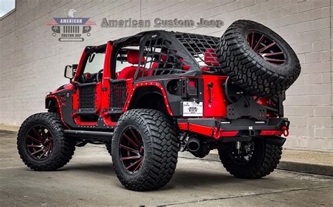 Custom Red Jeep Wrangler