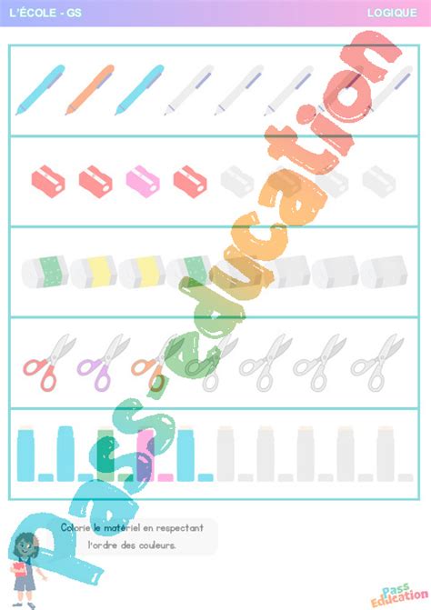 Matériels Scolaire Ecole Logique 3eme Maternelle Cycle