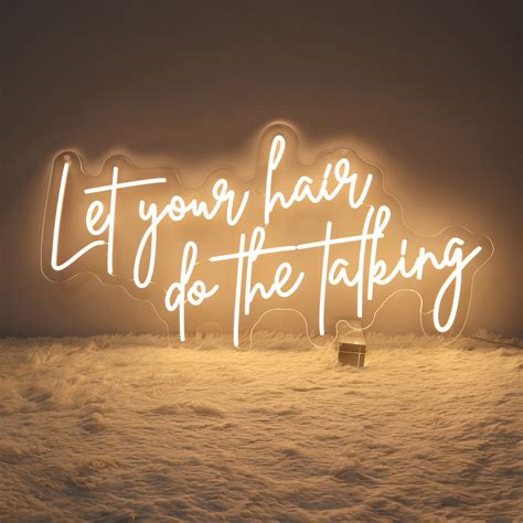 Let Your Hair Do The Talking Neon Sign Hair Salon Decor Beauty Room