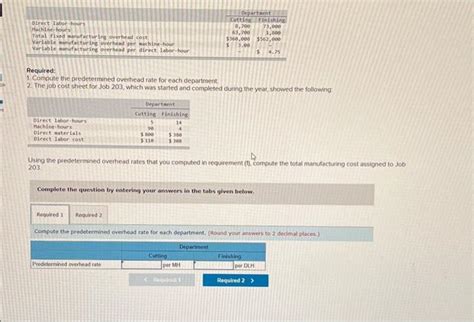 [solved] Required 1 Compute The Predetermined Overhead R