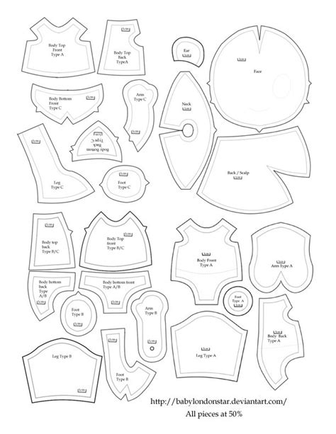 Half Scale Sewing Patterns For Kawaii Plushy Chibi Dolls