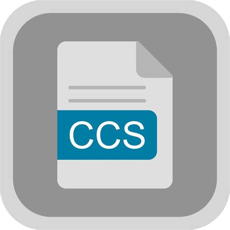 Ccs File Format Flat Round Corner Icon Design 43945480 Vector Art At Vecteezy