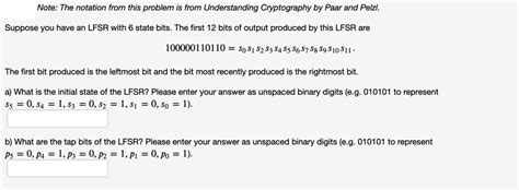 Solved Note The Notation Used In This Problem Is From Understanding