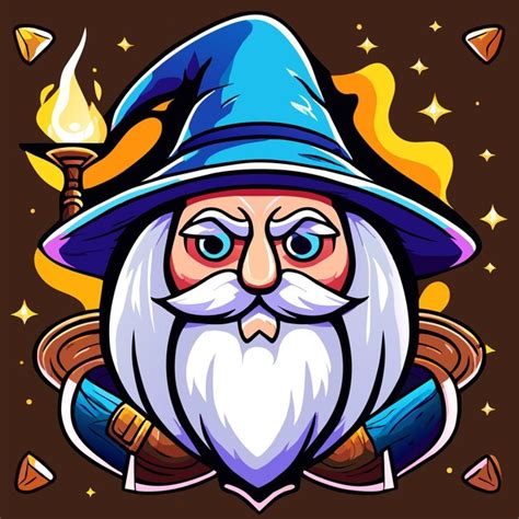 Premium Vector Wizard Magic Hat Hand Drawn Flat Stylish Mascot