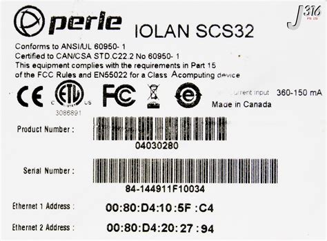 35697 Perle Secure Console Server Pn 04030280 Iolan Scs32 J316gallery