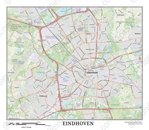 Eindhoven Topo Atlas Vector Map Boundless Maps