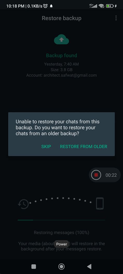 Unable To Restore Your Chats From This Backup Rwhatsapp