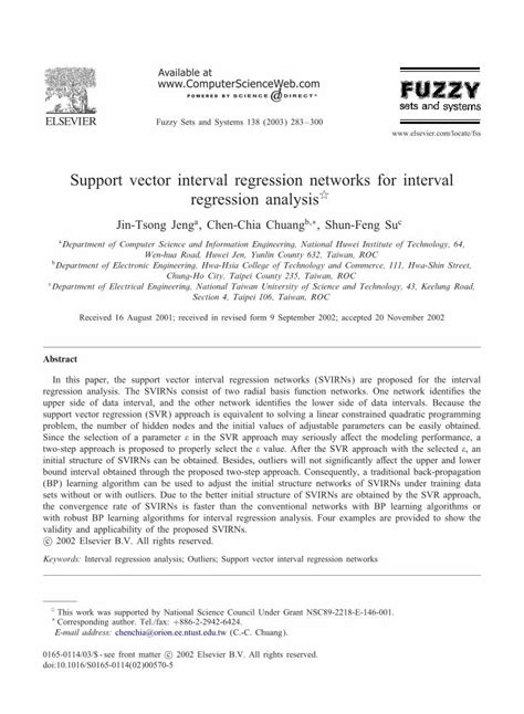 Pdf Support Vector Interval Regression Networks For Interval