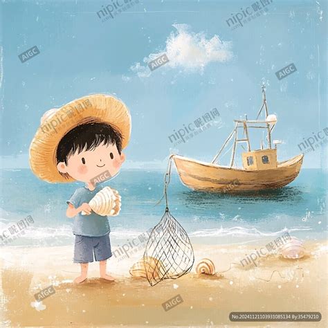 Ai创作图赶海插画 挖蛤蜊插画 男孩乘凉插画 唯美小男孩插画 撒网插画 撒网捕鱼插画 捕鱼的小孩 海边玩耍的小男孩 赶海的小朋友 男孩玩耍插画 夏季插画男孩 卡通渔夫收网头像 赶海女插画 Q版