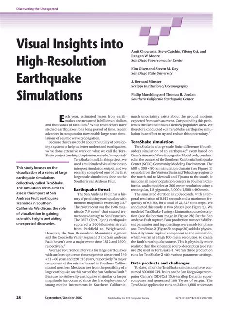 Pdf Visual Insights Into High Resolution Earthquake Simulations Dokumen Tips