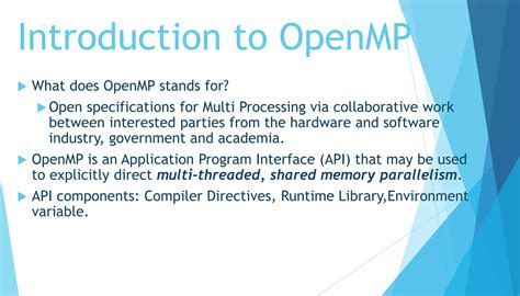 Parallel Processing Open Mp Ppt