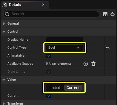 Controls Bones And Nulls In Control Rig In Unreal Engine Unreal Engine 5 6 Documentation