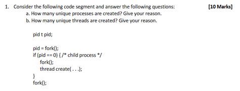 Solved Consider The Following Code Segment And Answer The