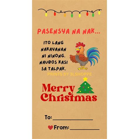 Personalized Christmas Angpao10pcs Ampaw Money Envelope Tagalog Funny