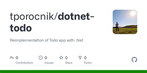 Github Tporocnikdotnet Todo Reimplementation Of Todo App With Net