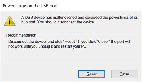 Disable Power Surge On USB Message Microsoft Community