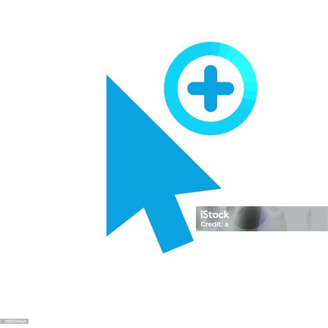 벡터 아이콘 커서 기호 추가 기호를 클릭 합니다 커서가 화살표 아이콘 및 새로운 게다가 긍정적인 상징 0명에 대한 스톡 벡터 아트 및 기타 이미지 Istock