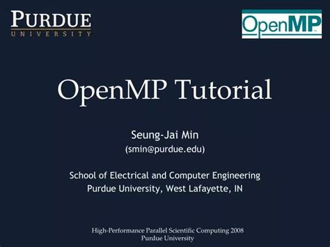 Ppt Openmp Tutorial Powerpoint Presentation Free Download Id3212346