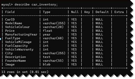 How To Create Table In Mysql