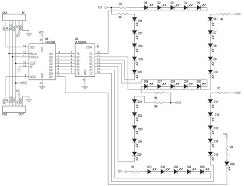 7 Segment Led Based Spi Display Using 74hc595 Schematic Electronics