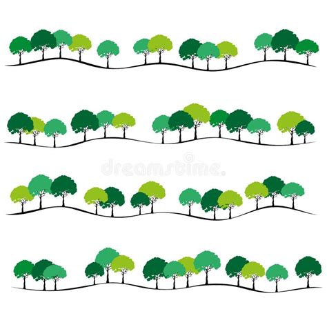 Pattern Of Trees Row Of Trees Stock Illustration Illustration Of
